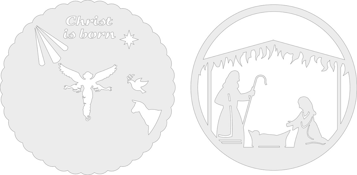 Nativity Plate Religion SVG Laser Cut, Scroll Saw, Fret Saw, Cricut and ...