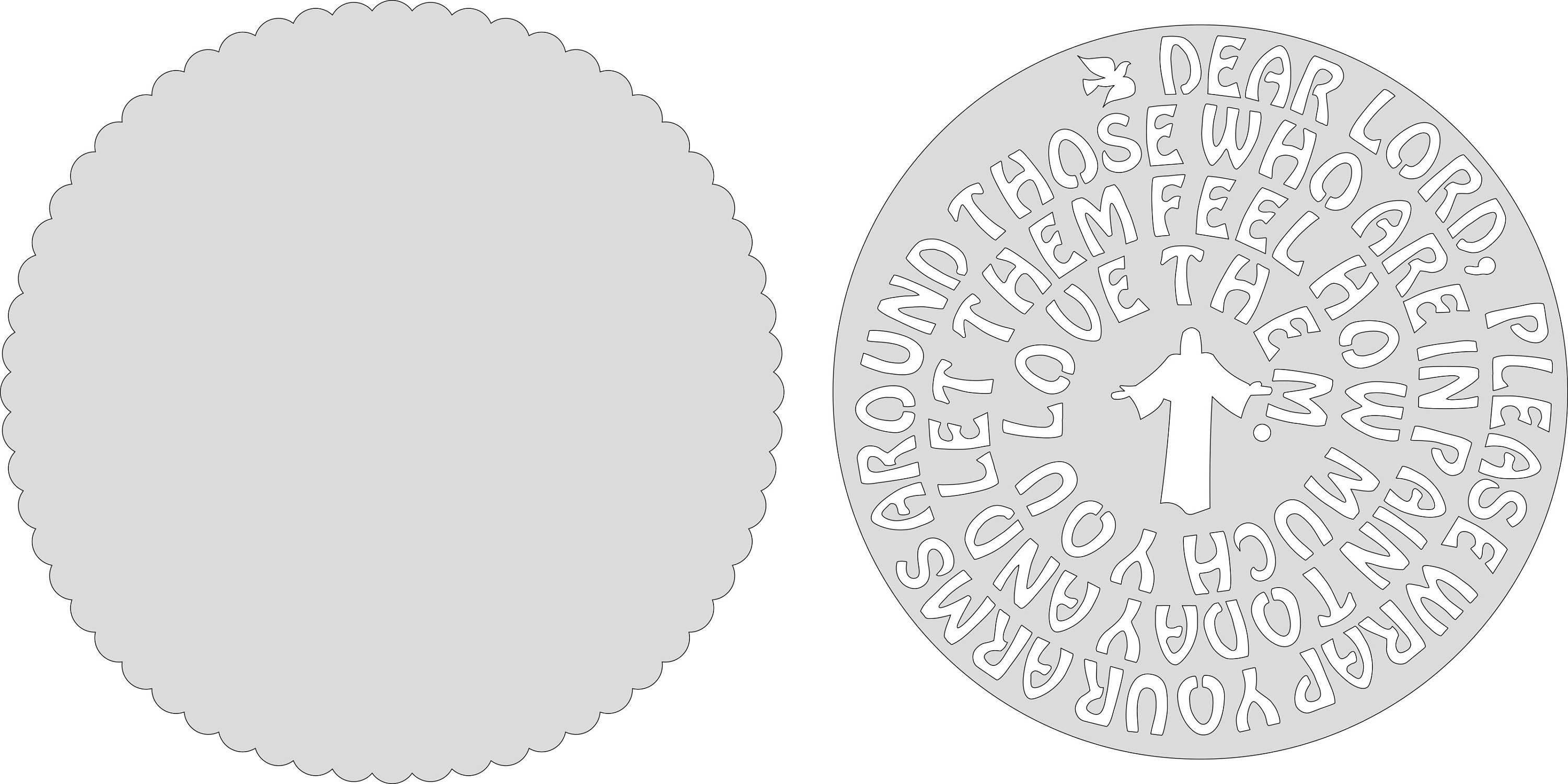 Prayer Plate Religion SVG Laser Cut, Scroll Saw, Fret Saw, Cricut and ...