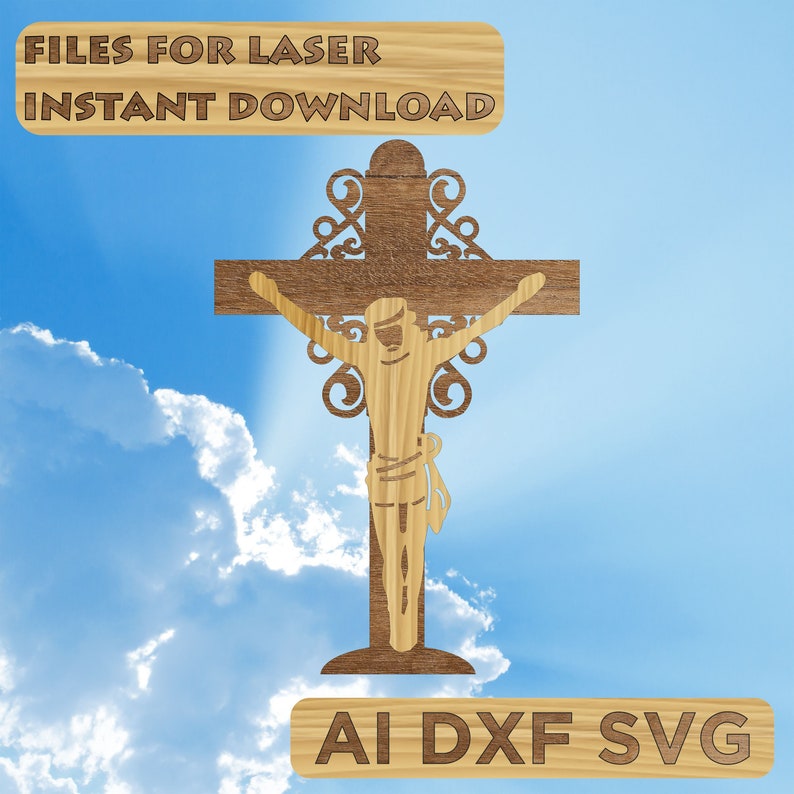 Crucifixion Religion SVG Laser Cut, Scroll Saw, Fret Saw, Cricut and ...