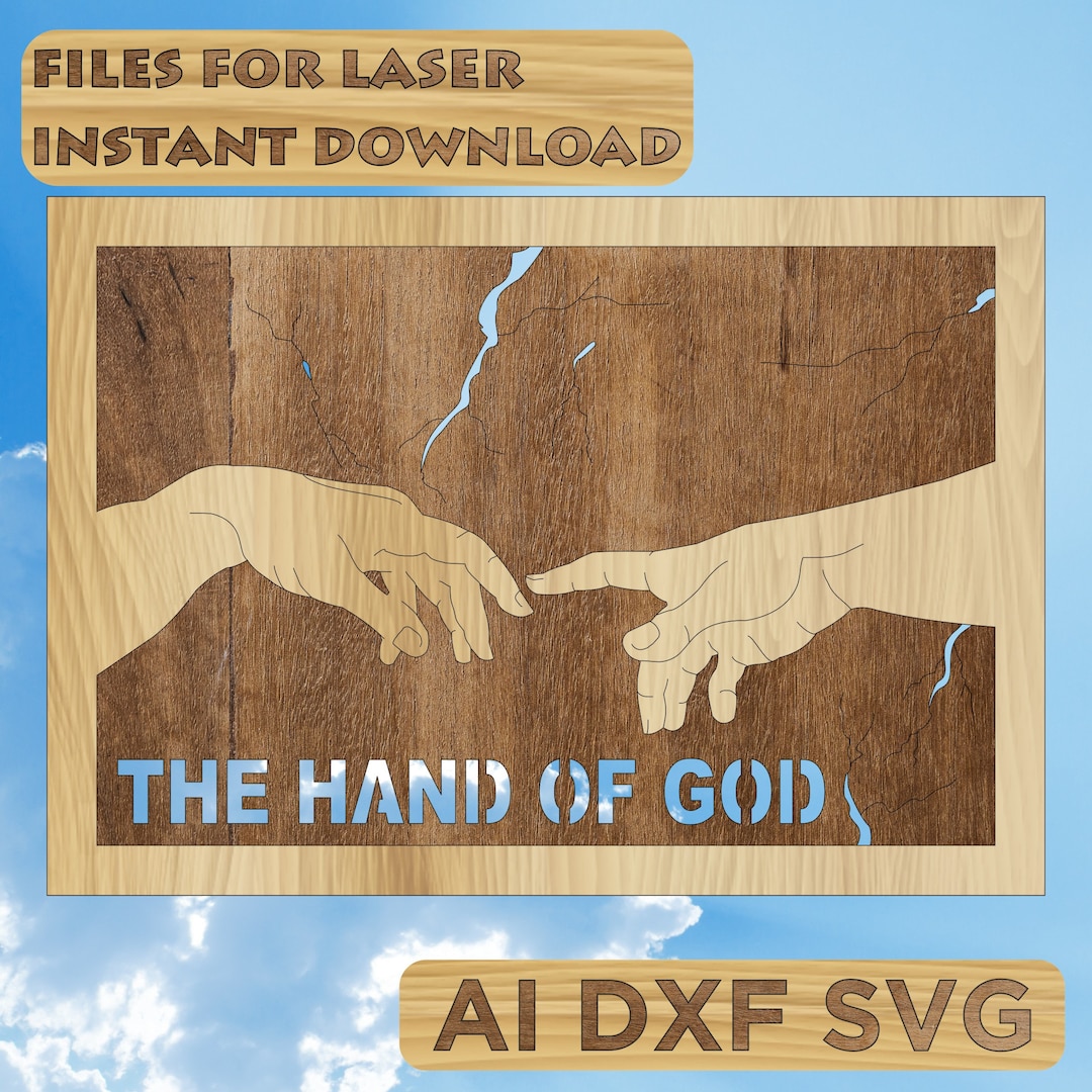 The Hand of God Religion SVG Laser Cut, Scroll Saw, Fret Saw, Cricut ...