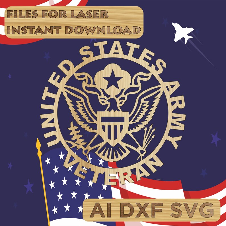 Army Veteran Military SVG Laser Cut, Scroll Saw, Fret Saw, Cricut and ...