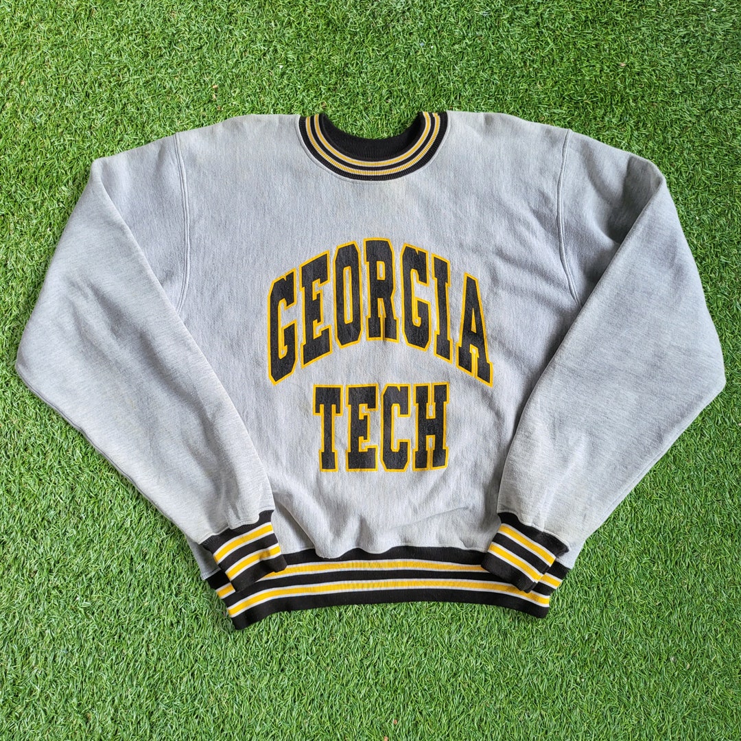 90s Georgia Tech Reverse Weave Material Crewneck Gray - Etsy