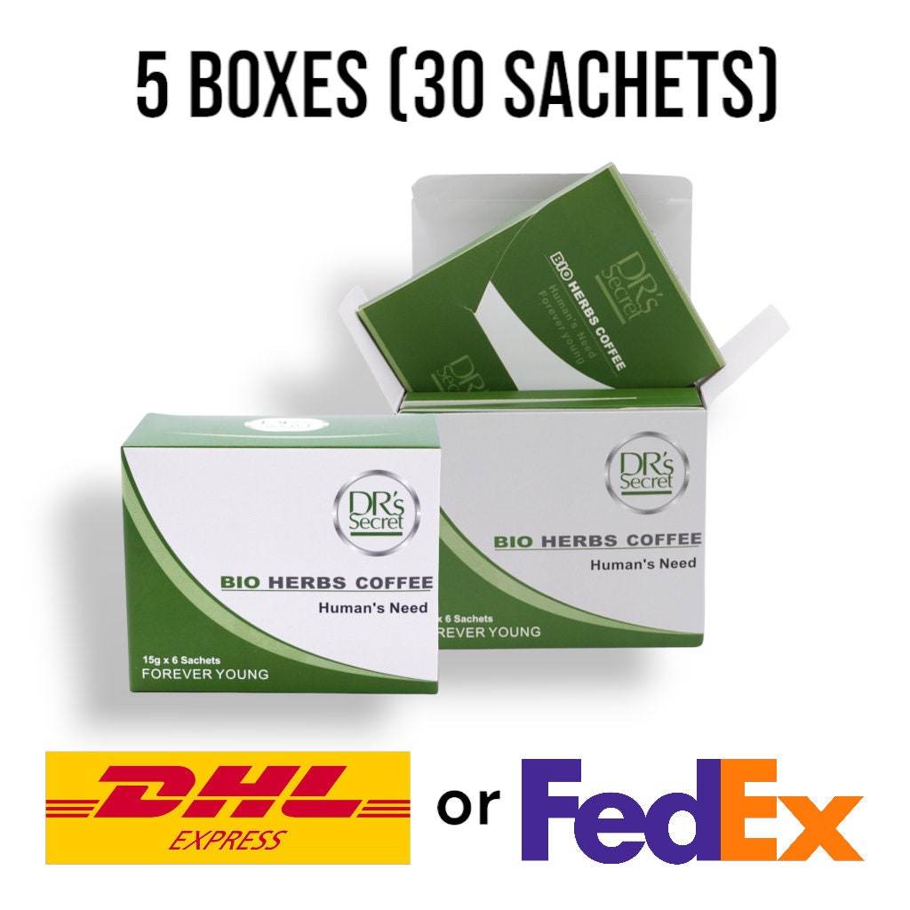 5 Boîtes De Café Bio Aux Herbes De Drs Secret hommes Bio Herb Coffee ...