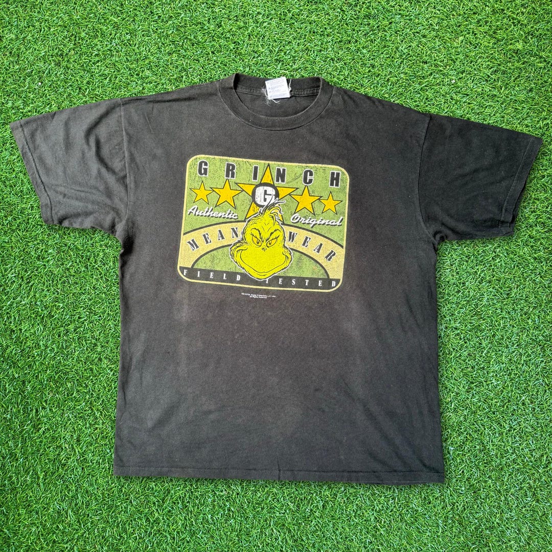 1999 Vintage Dr. Seuss the Grinch T-shirt Black Graphic Tee XL Adult ...