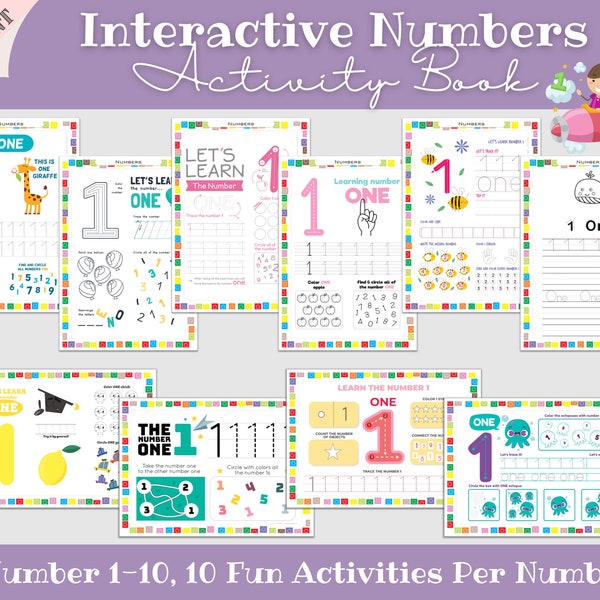 Numbers Book - Etsy