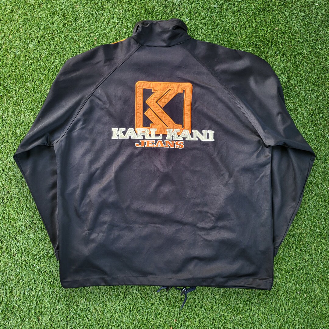 90's Karl Kani Jacket, Karl Kani Jeans Black Side Tape Jacket Kani ...