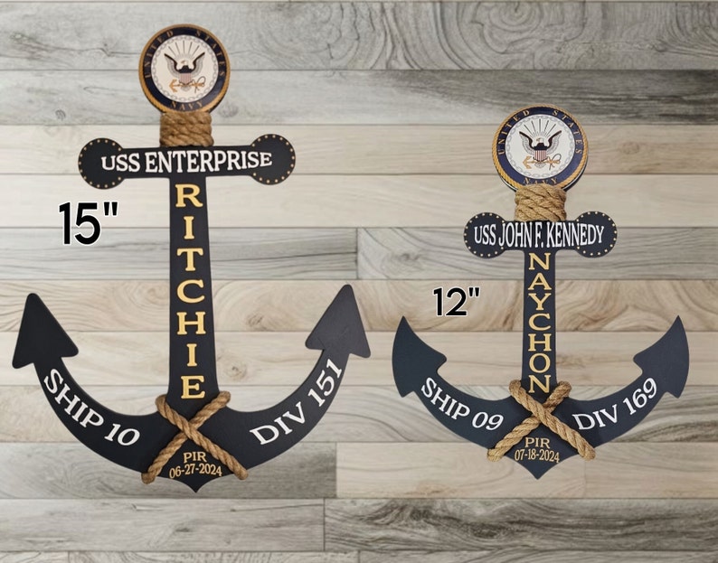 Personalized Navy Graduation Anchor: PIR Sailor Gift, Bootcamp, Gold ...