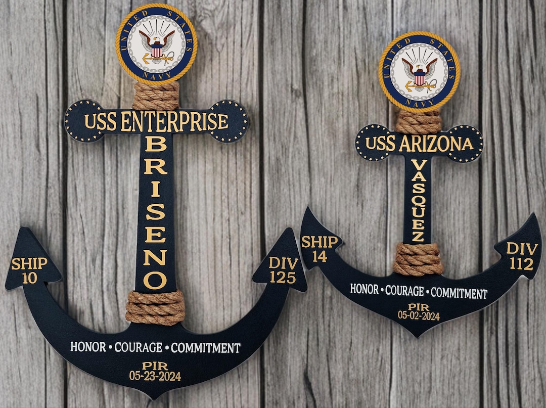 Personalized Navy Anchor Door Decoration: Graduation, Bootcamp, PIR ...