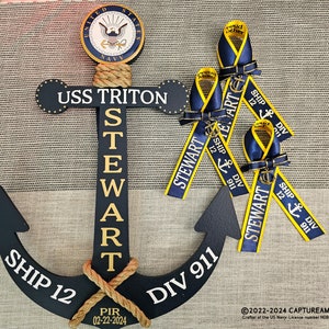 Handmade PIR Navy Graduation Ribbon: Personalized Sailor Keepsake - Etsy