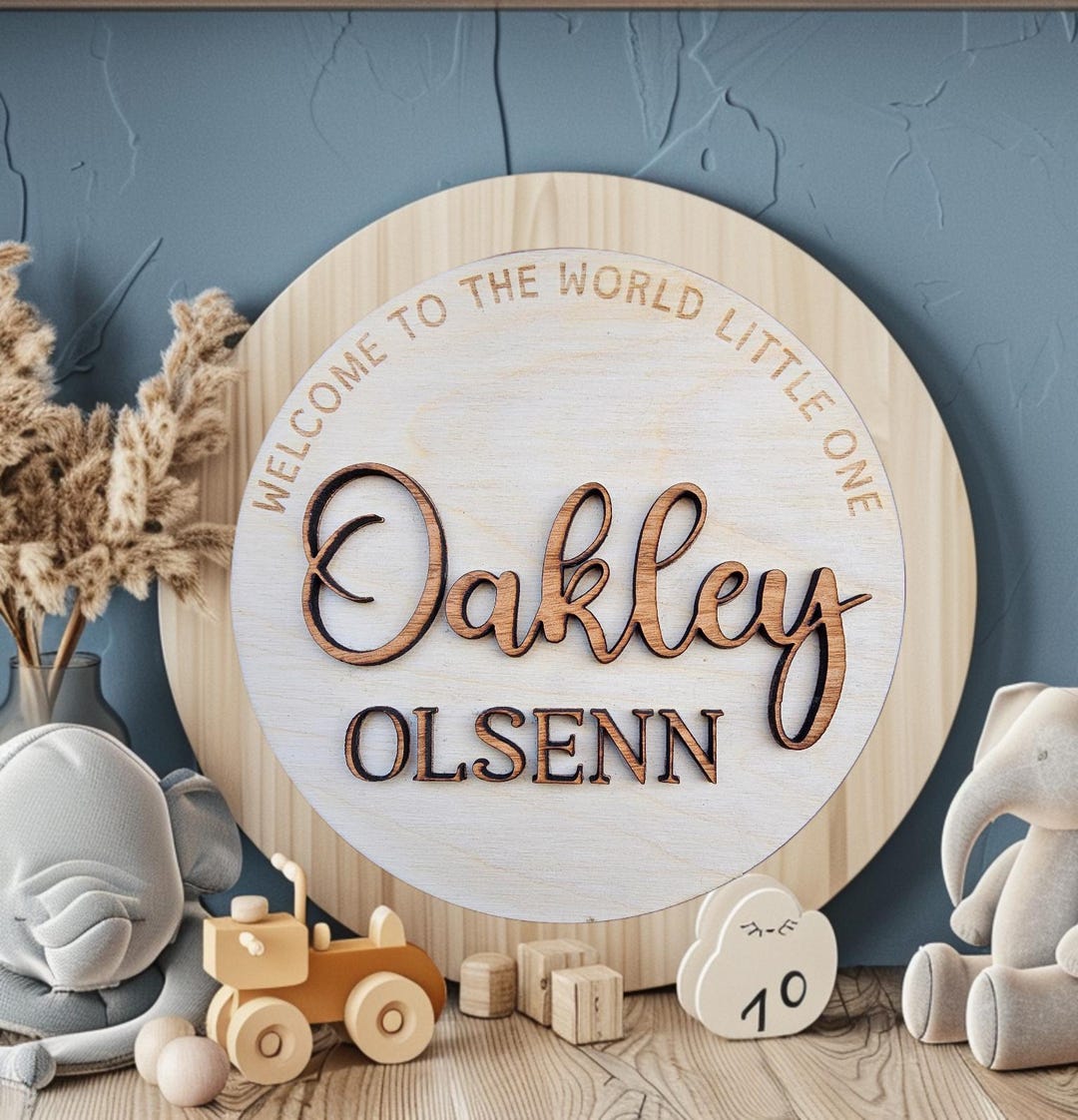Custom Baby Arrival Announcement Sign, Welcome to the World Little One ...