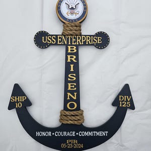 Personalized Navy Anchor Door Decoration: Graduation, Bootcamp, PIR ...