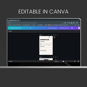 Lesson Plan Printable Canva Editable Template Lesson Planner School ...