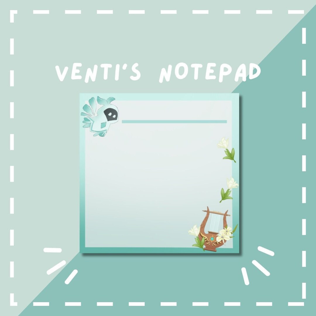 Venti Notepad - Genshin Impact Series - Etsy