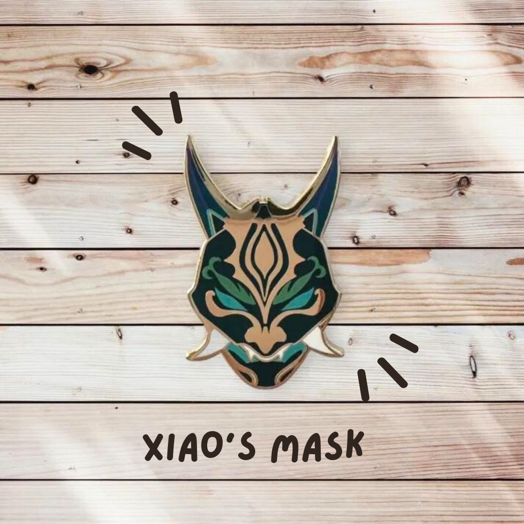 Xiao Mask Enamel Pin - Genshin Impact - Etsy
