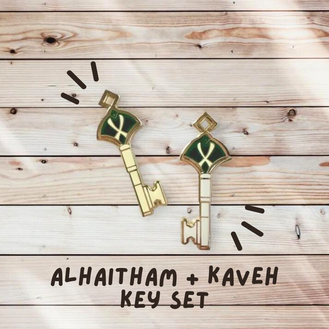 Alhaitham Kaveh Key Enamel Pin Set - Genshin Impact - Etsy