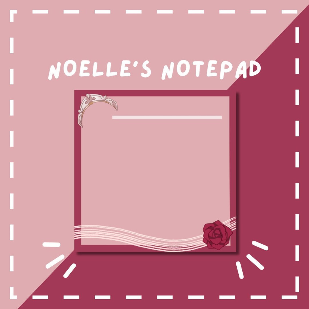 Noelle Notepad Genshin Impact Series - Etsy