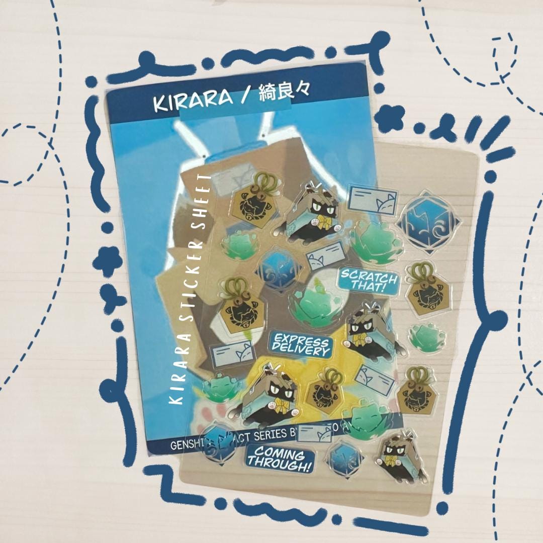 Kirara Waterproof Transparent Sticker Sheet - Genshin Impact Series - Etsy