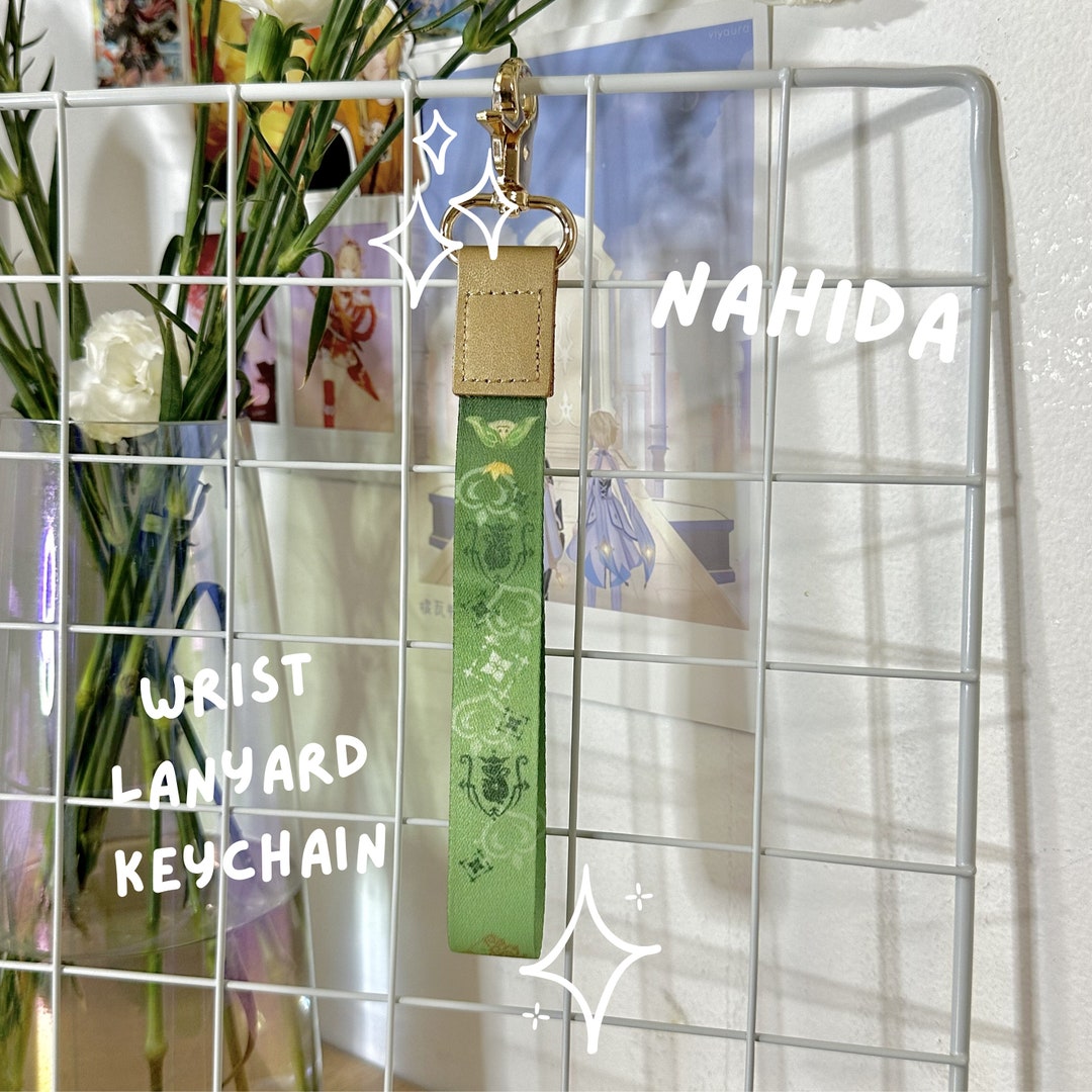 Nahida Wrist Lanyard Keychain Leather Genshin Impact Series - Etsy