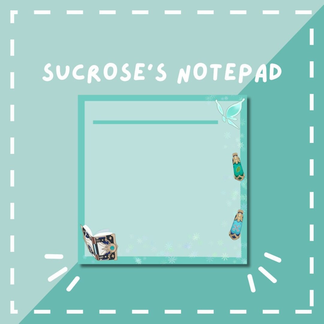 Sucrose Notepad - Genshin Impact Series - Etsy