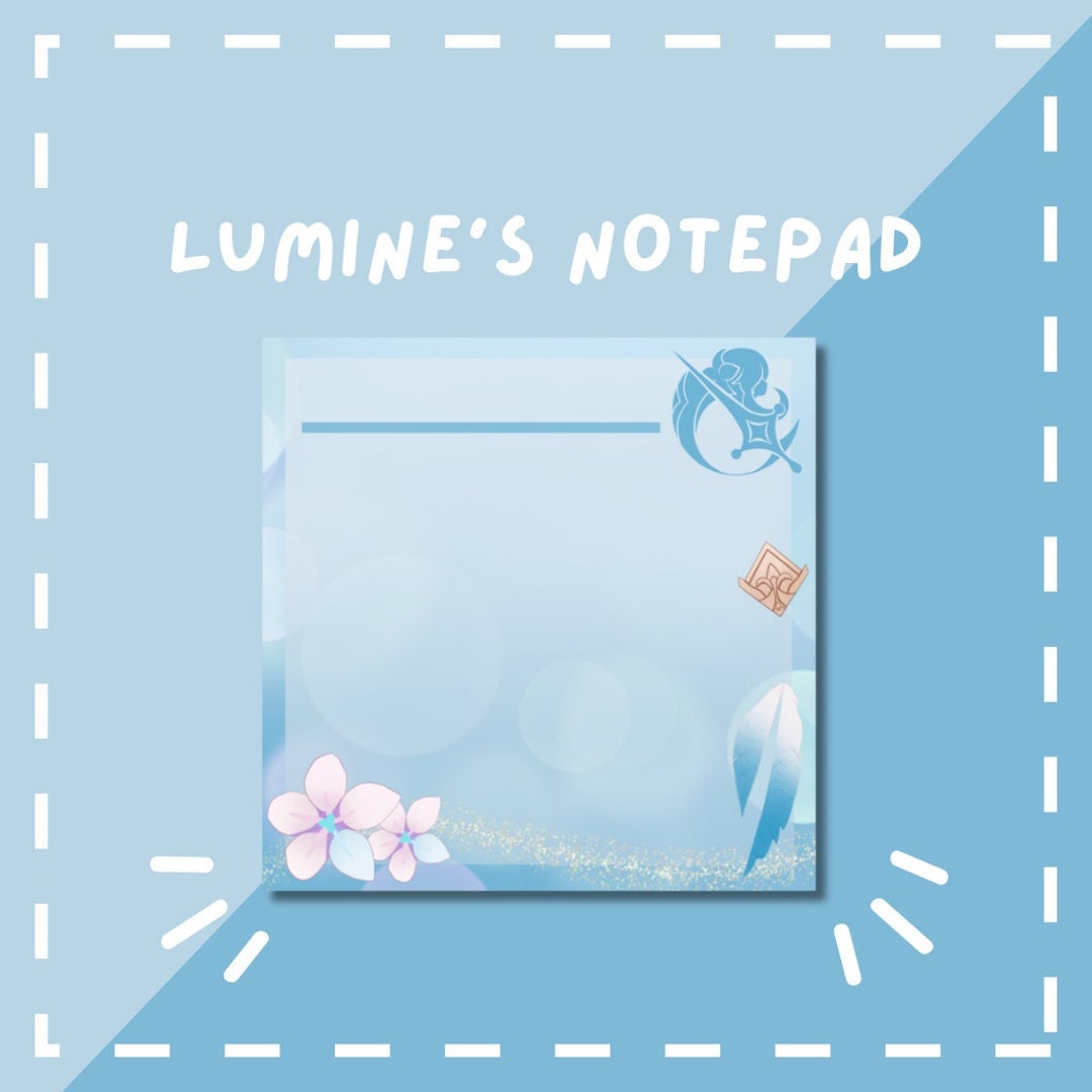 Lumine Notepad - Genshin Impact Series - Etsy