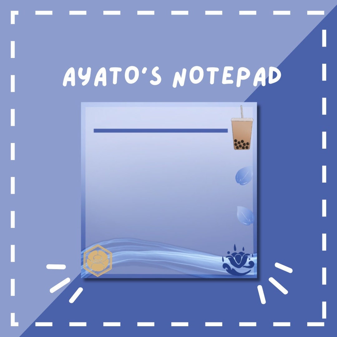 Ayato Notepad Genshin Impact Series PREORDER - Etsy