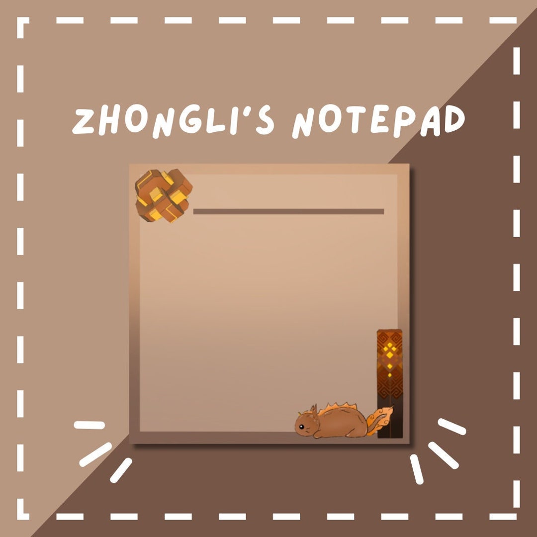 Zhongli Notepad - Genshin Impact Series - Etsy