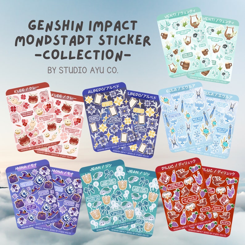 Kirara Waterproof Transparent Sticker Sheet - Genshin Impact Series - Etsy