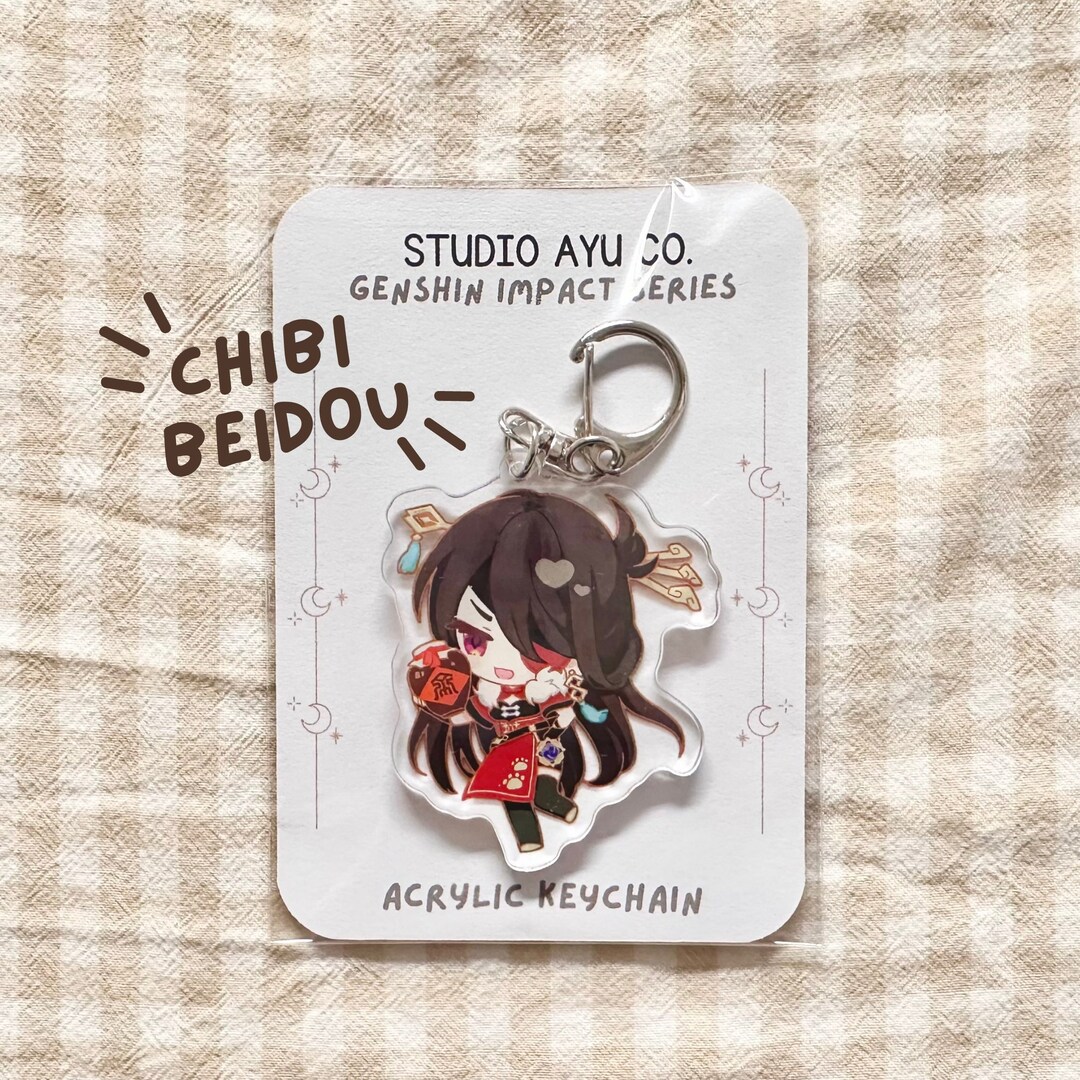 Chibi Festive Beidou Acrylic Keychain Genshin Impact Series - Etsy
