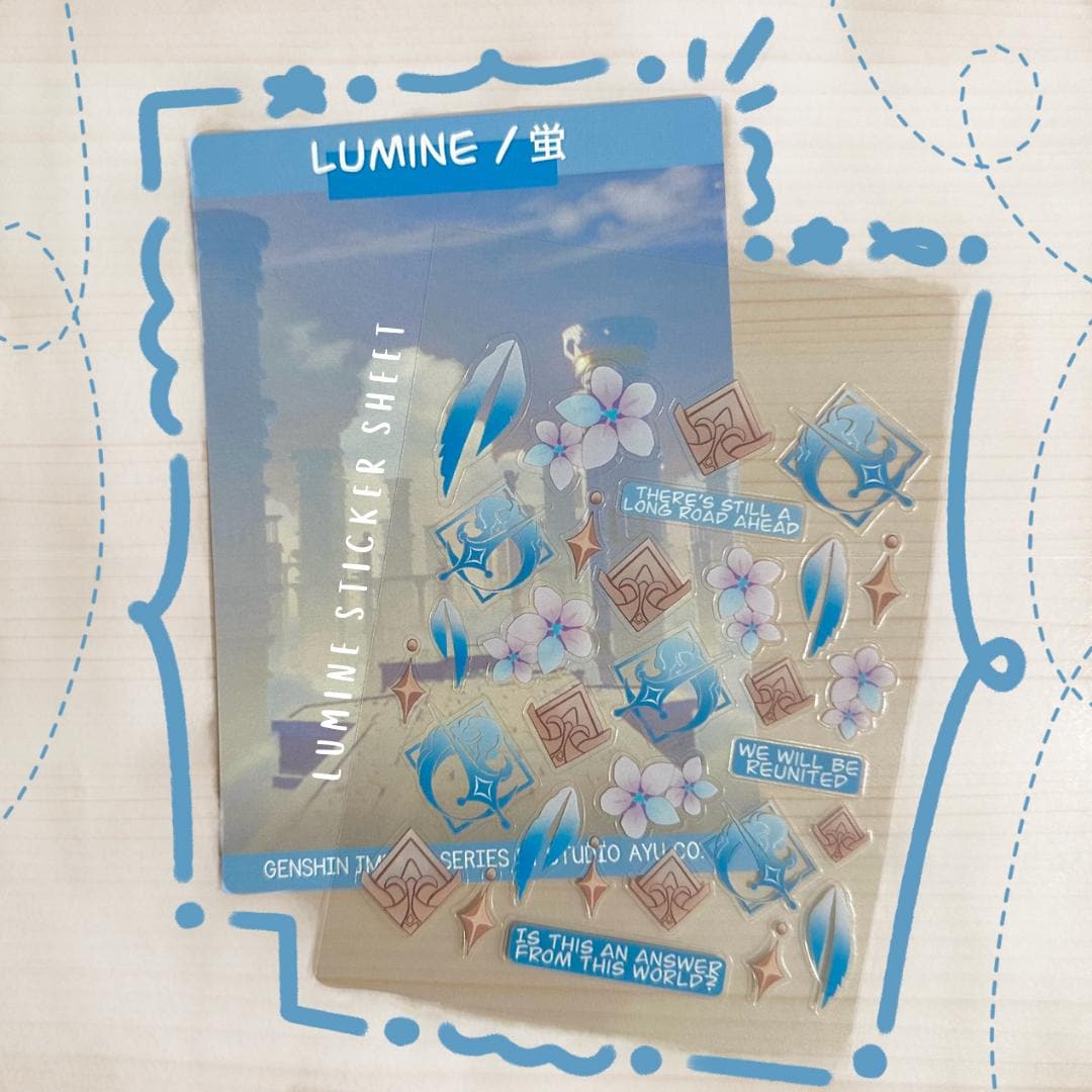 Lumine Waterproof Transparent Sticker Sheet - Genshin Impact Series - Etsy