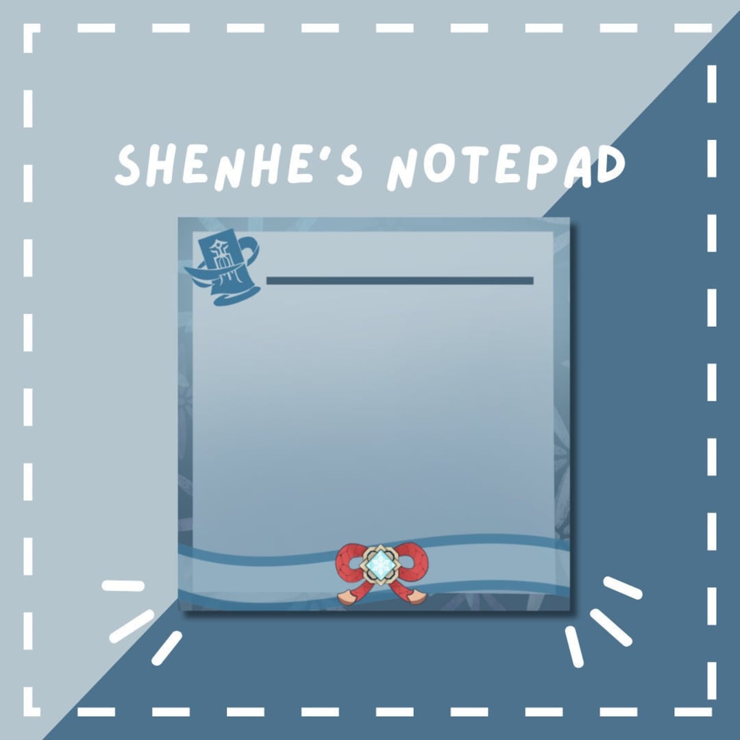 Shenhe Notepad - Genshin Impact Series - Etsy