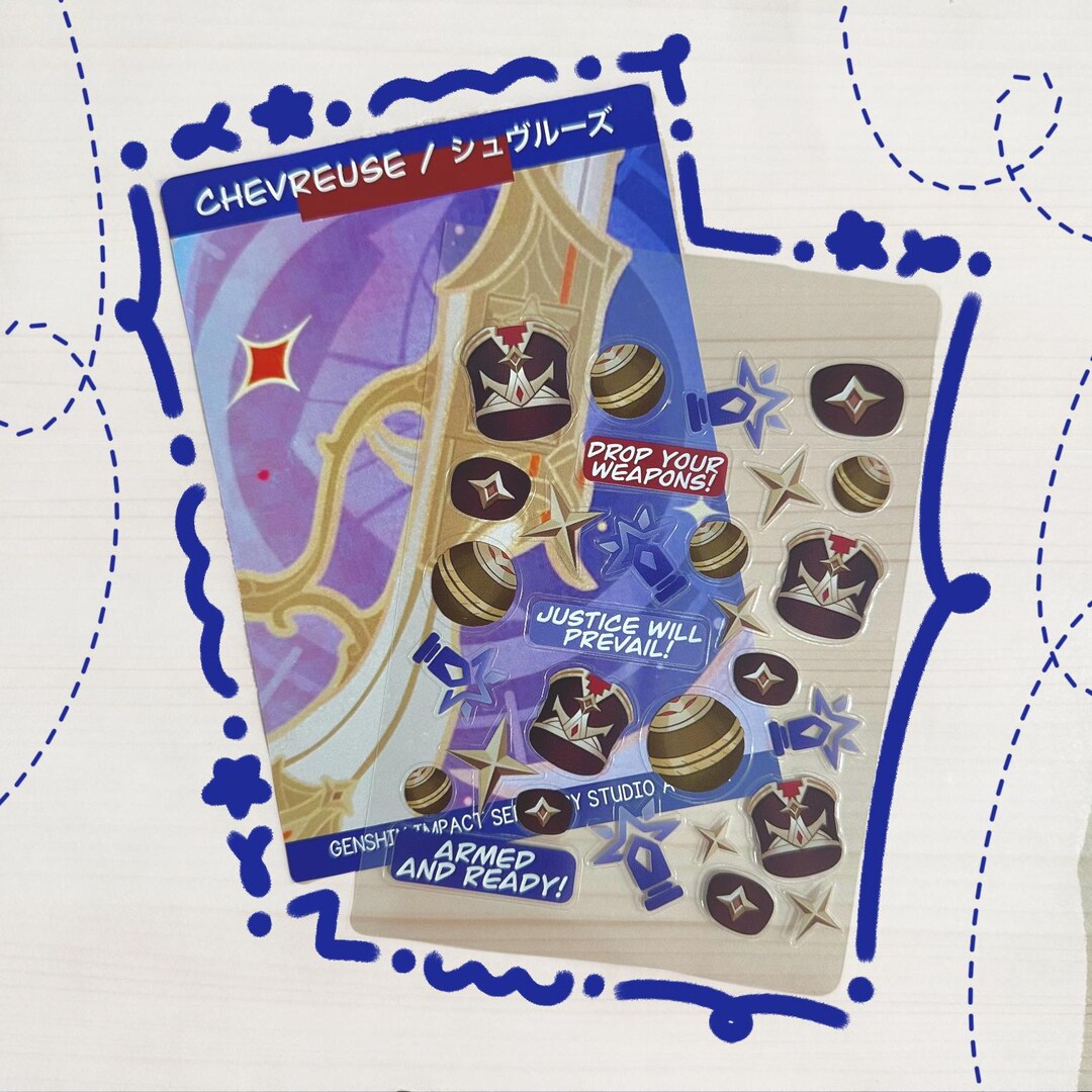 Chevreuse Waterproof Transparent Sticker Sheet - Genshin Impact Series ...