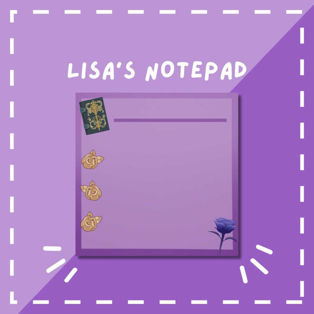 Lisa Notepad Genshin Impact Series PREORDER - Etsy