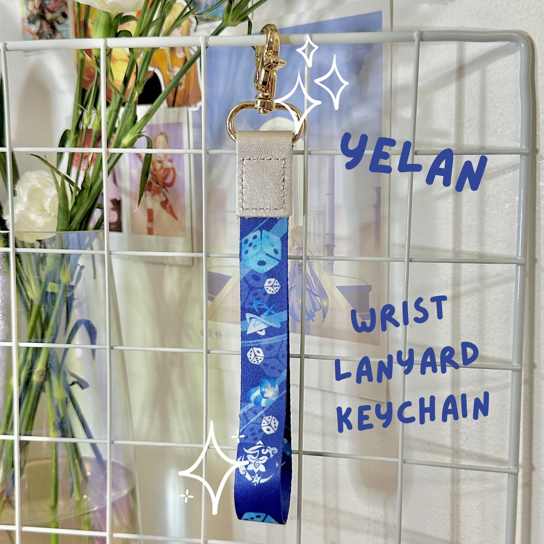 Yelan Wrist Lanyard Keychain Leather - Genshin Impact Series - Etsy