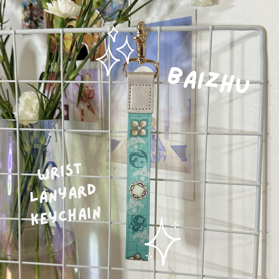 Baizhu Wrist Lanyard Keychain Leather - Genshin Impact Series - Etsy