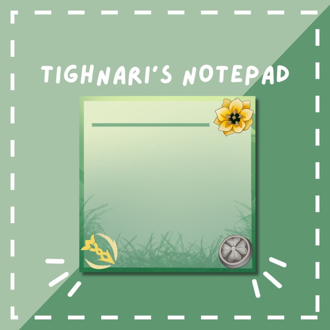Tighnari Notepad - Genshin Impact Series - Etsy