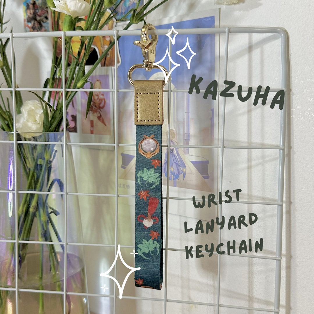 Kazuha Wrist Lanyard Keychain Leather - Genshin Impact Series - Etsy