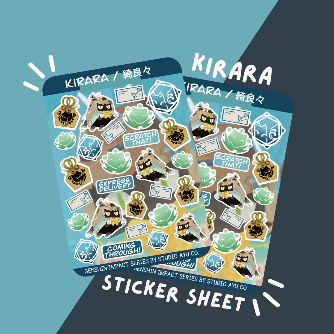 Kirara Waterproof Matte Sticker Sheet - Genshin Impact Series - Etsy