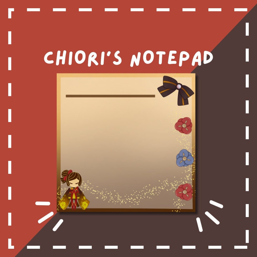 Chiori Notepad Genshin Impact Series - Etsy