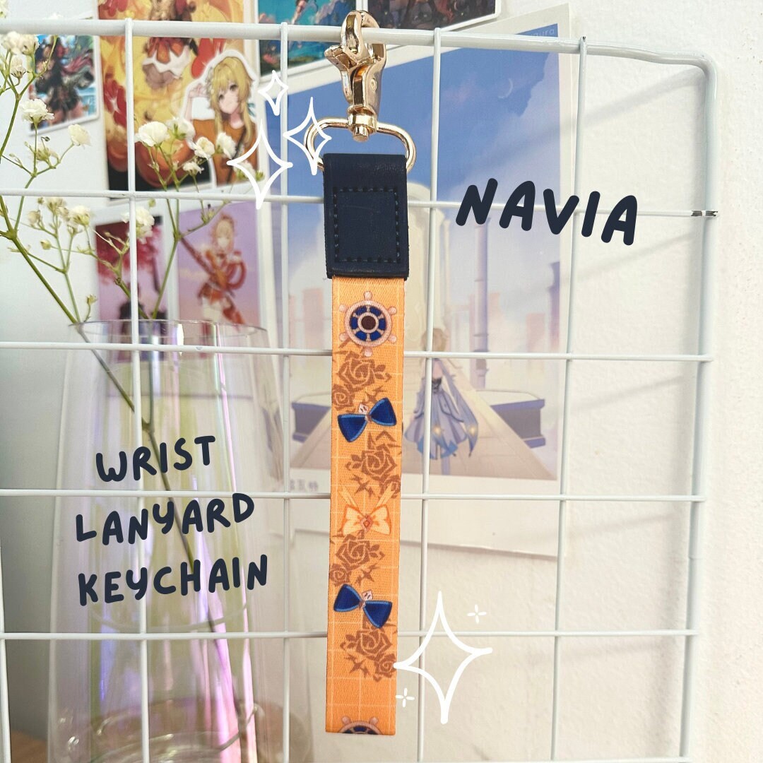 Navia Wrist Lanyard Keychain Leather - Genshin Impact Series - Etsy