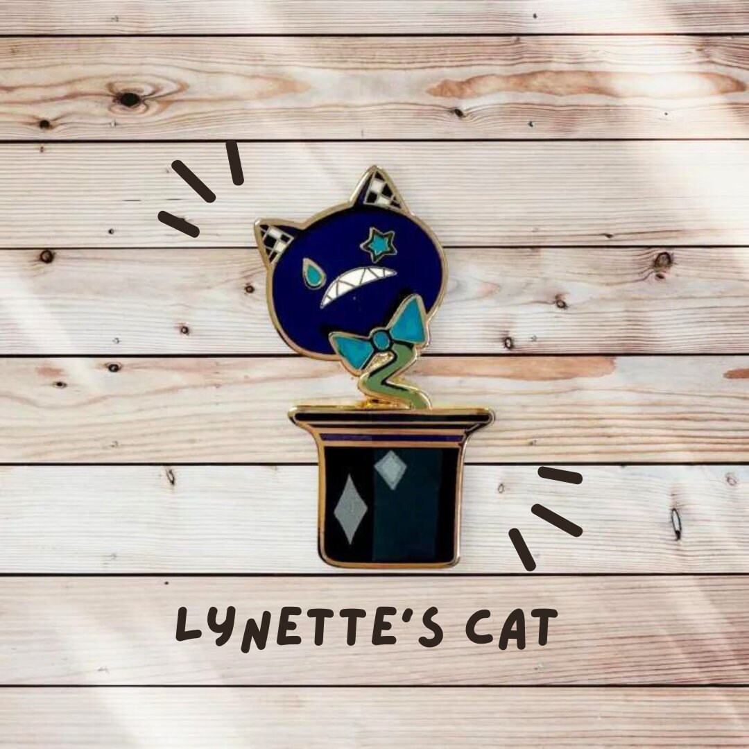 Lynette Cat Bow Enamel Pin - Genshin Impact - Etsy