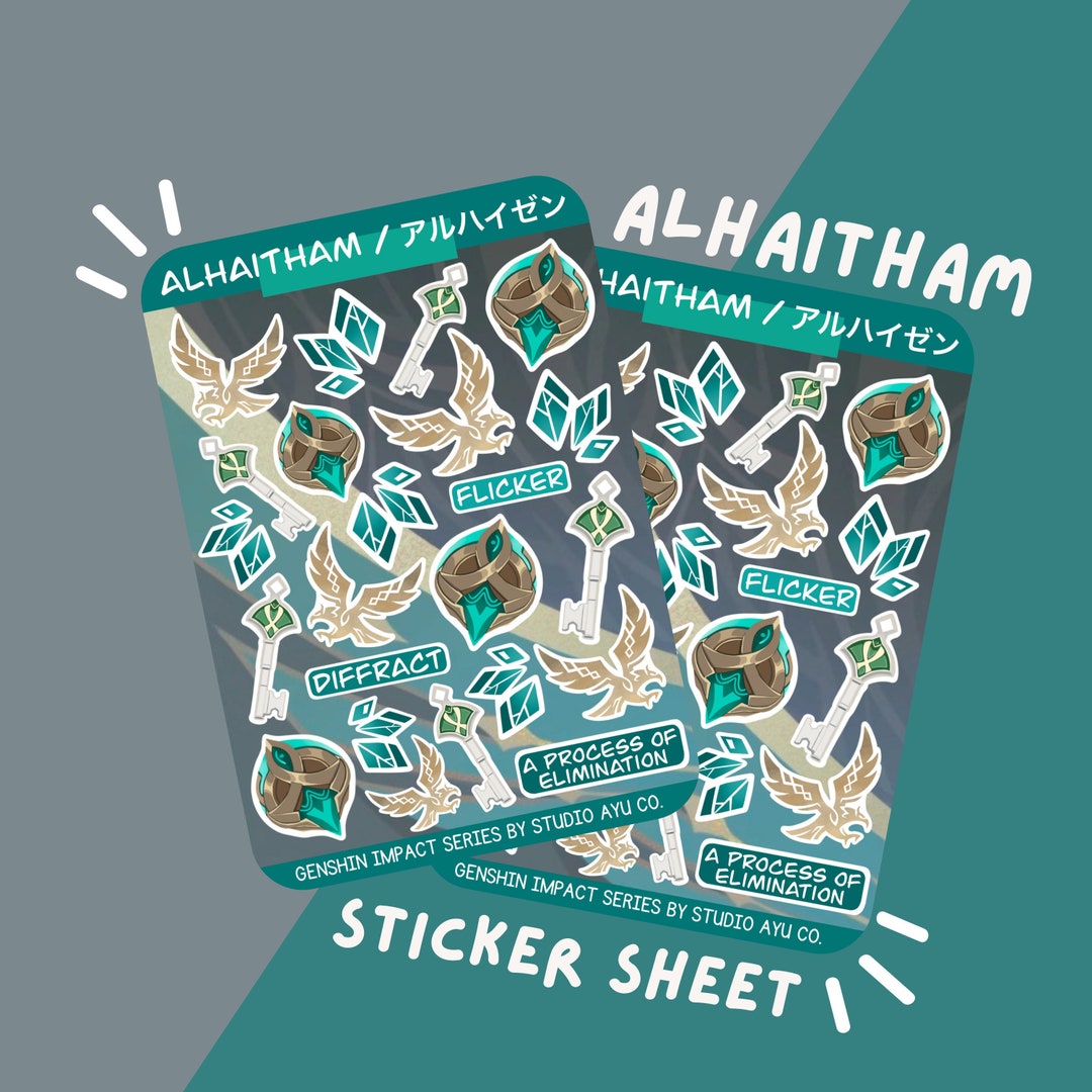 Alhaitham Waterproof Matte Sticker Sheet - Genshin Impact Series - Etsy