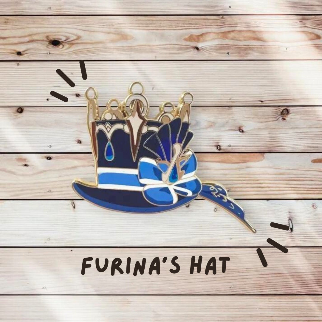 Furina Hat Enamel Pin - Genshin Impact - Etsy