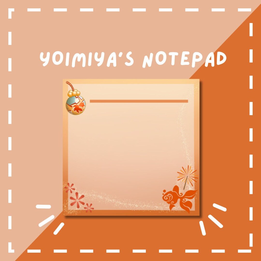 Yoimiya Notepad - Genshin Impact Series - Etsy