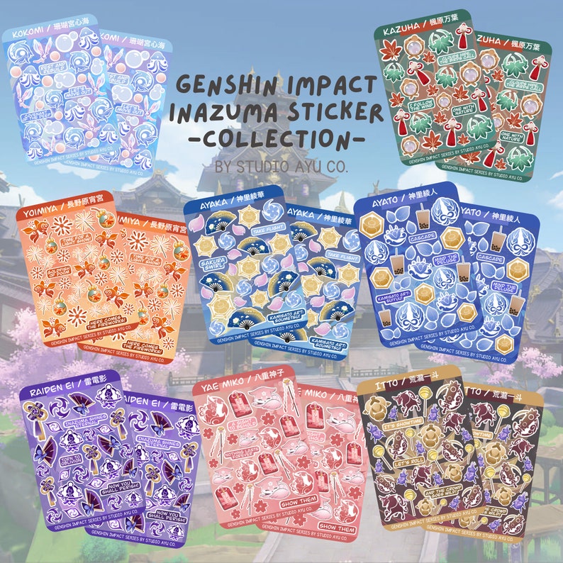 Furina Focalors Waterproof Transparent Sticker Sheet - Genshin Impact ...