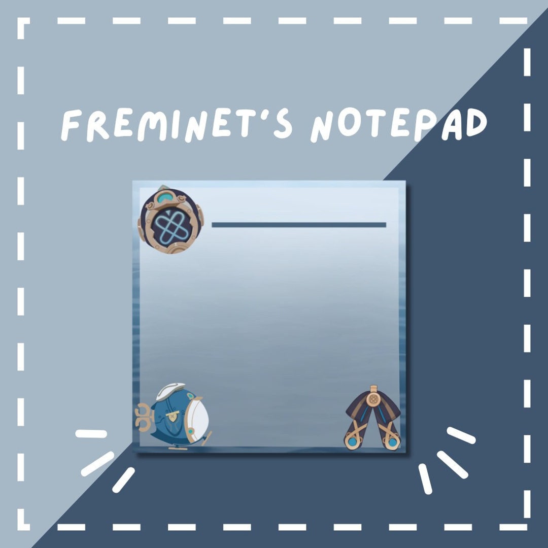 Freminet Notepad - Genshin Impact Series - Etsy