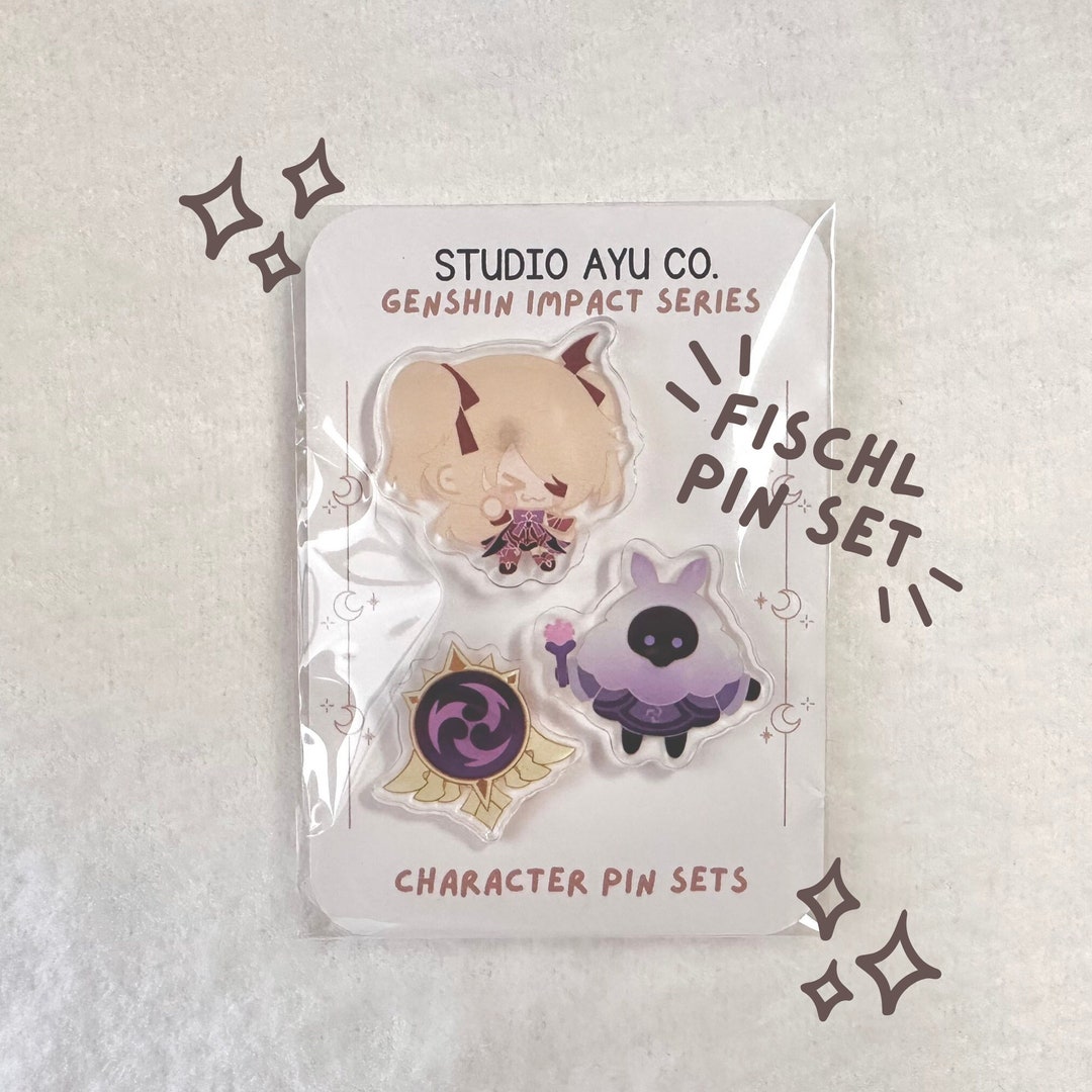 Chibi Fischl Acrylic Pin Set Genshin Impact Series - Etsy