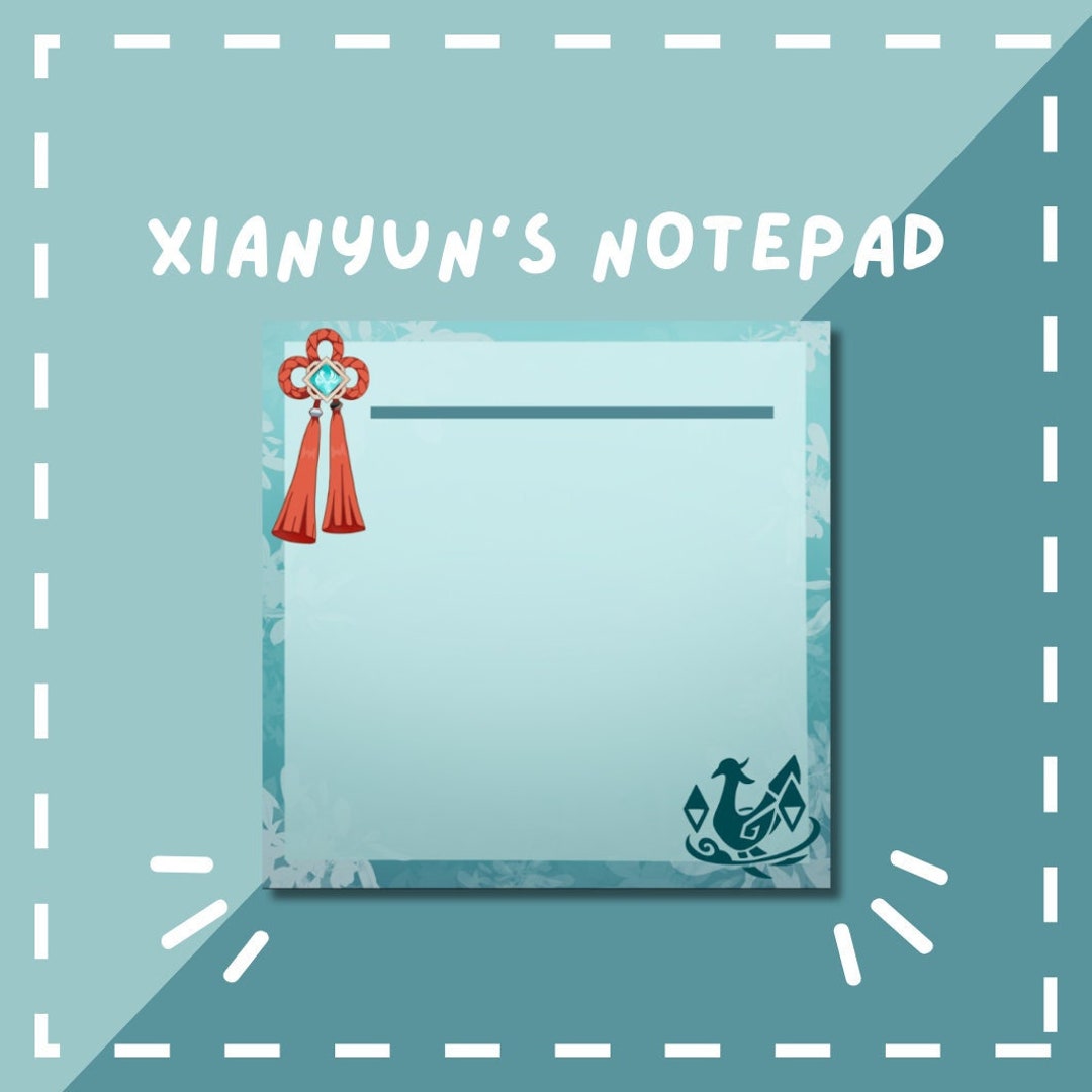 Xianyun Notepad Genshin Impact Series PREORDER - Etsy