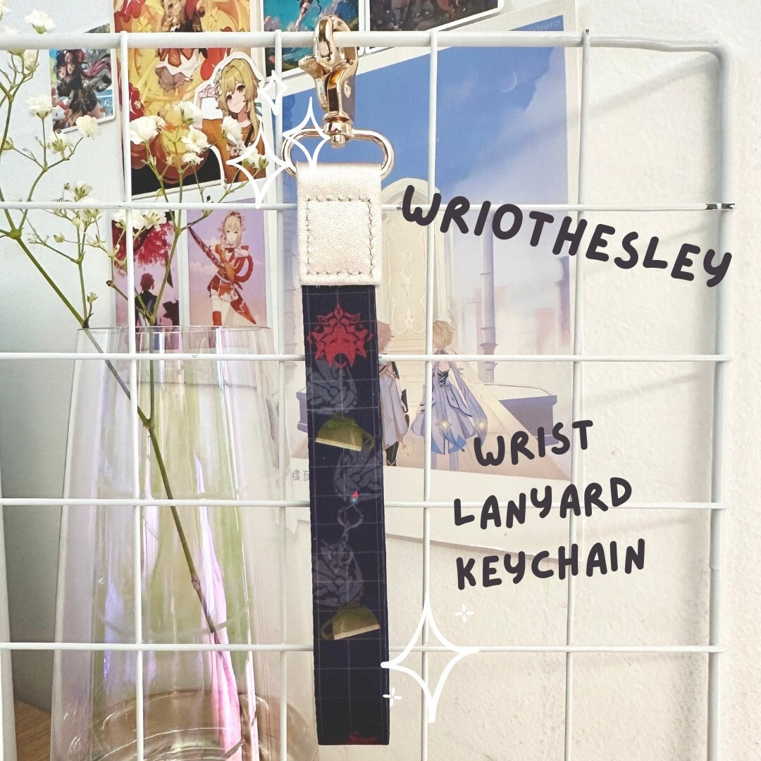Wriothesley Wrist Lanyard Keychain Leather - Genshin Impact Series - Etsy