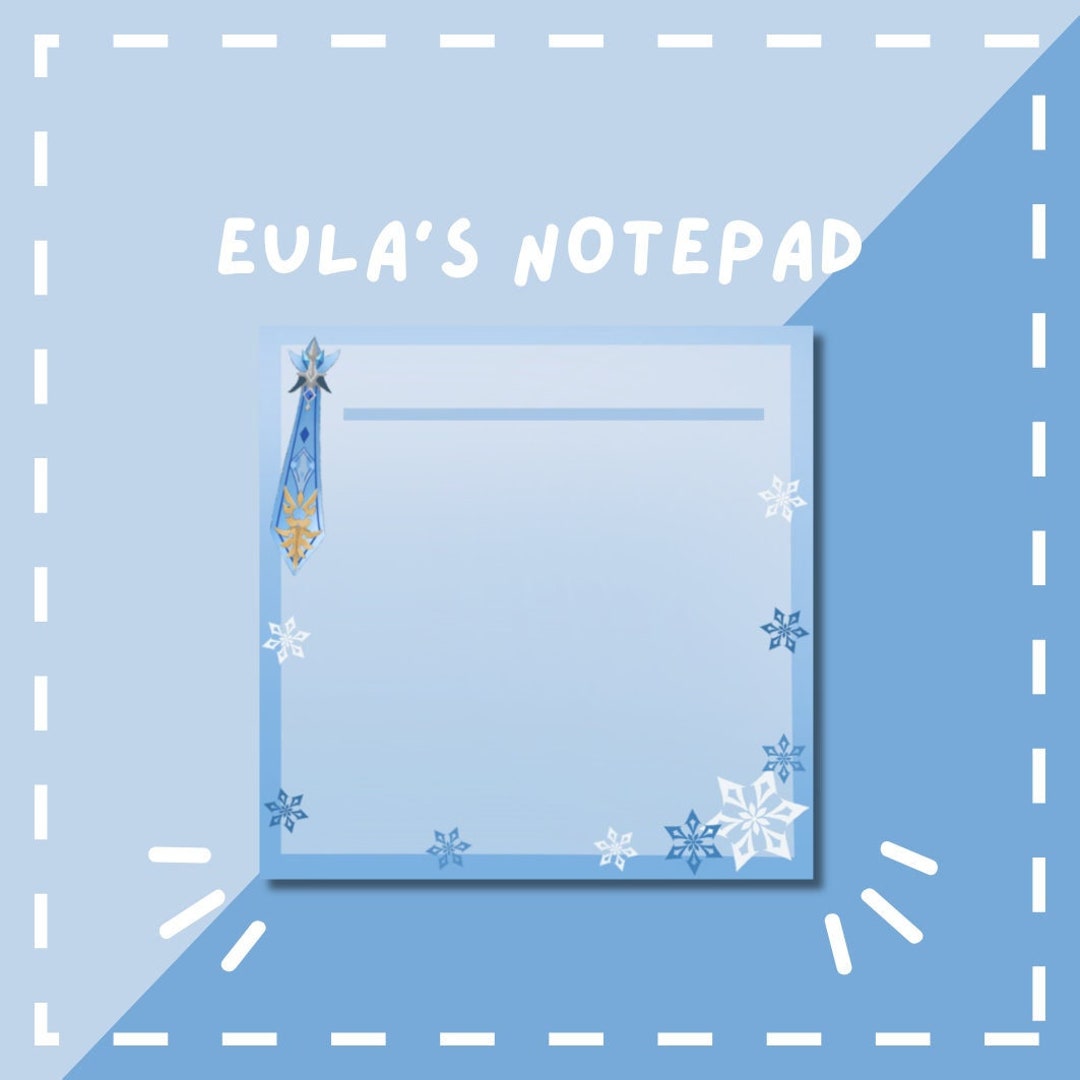 Eula Notepad - Genshin Impact Series - Etsy