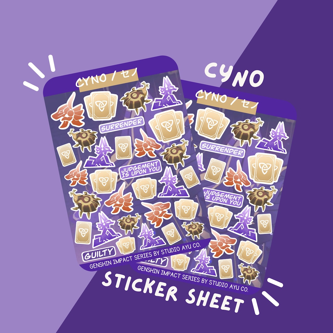 Cyno Waterproof Matte Sticker Sheet - Genshin Impact Series - Etsy
